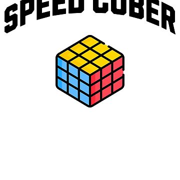 "Rubik's Cube Speed Cuber" Sticker for Sale by Alterock Designs | Redbubble