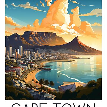 "A Pop Art Travel Print of Cape Town - South Africa " Poster for Sale ...