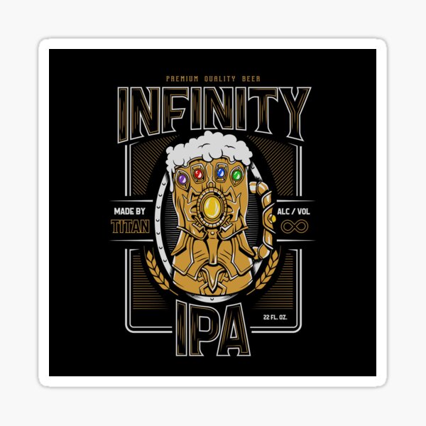 "Infinity IPA" Sticker for Sale by AMDY | Redbubble