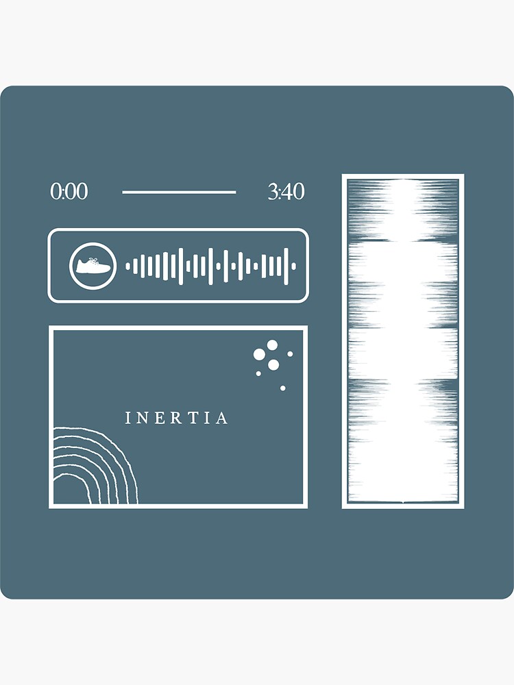"Inertia Audio Graphics (W/Spotify Code)" Sticker for Sale by Vuriah-Tee | Redbubble