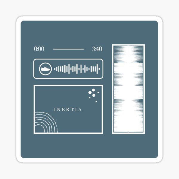 "Inertia Audio Graphics (W/Spotify Code)" Sticker for Sale by Vuriah-Tee | Redbubble
