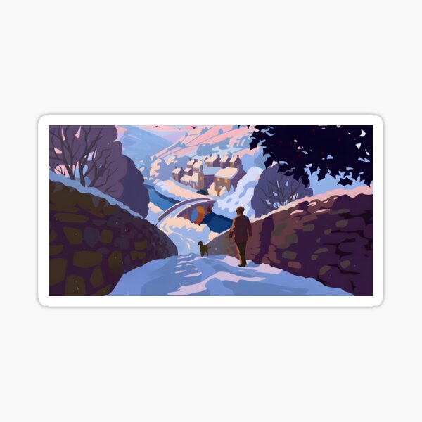 "All Creatures Great & Small Man Walking" Sticker for Sale by ...