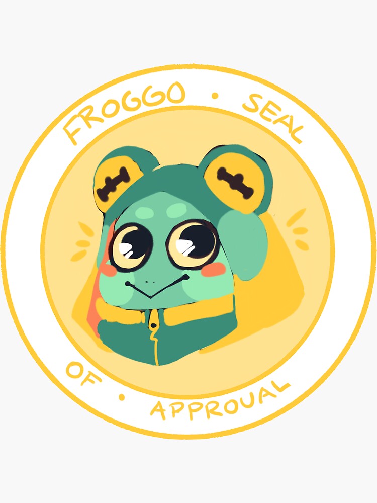 "Froggo seal of approval" Sticker for Sale by Filibusterfrog | Redbubble
