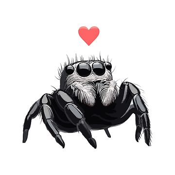 "Cute jumping spider of love" Sticker for Sale by TomFrontierArt ...