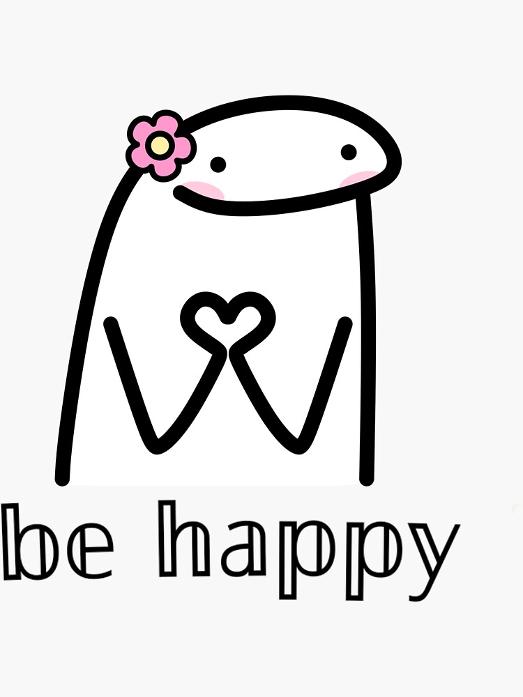 "Flork be happy sticker" Sticker for Sale by marialetiziaa | Redbubble