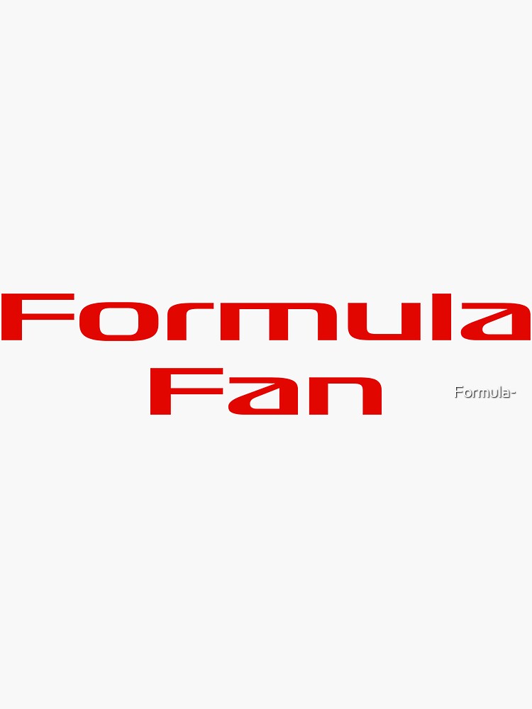 "Formula One Fan Logo" Sticker for Sale by Formula- | Redbubble