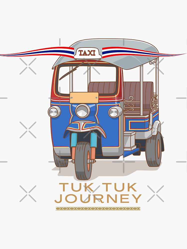 "Tuk Tuk Thailand, BKK journey " Sticker for Sale by PanyArt | Redbubble