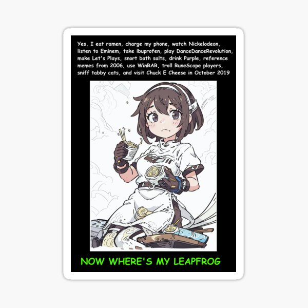 "Anime Girl meme" Sticker for Sale by ConClaviConDio | Redbubble