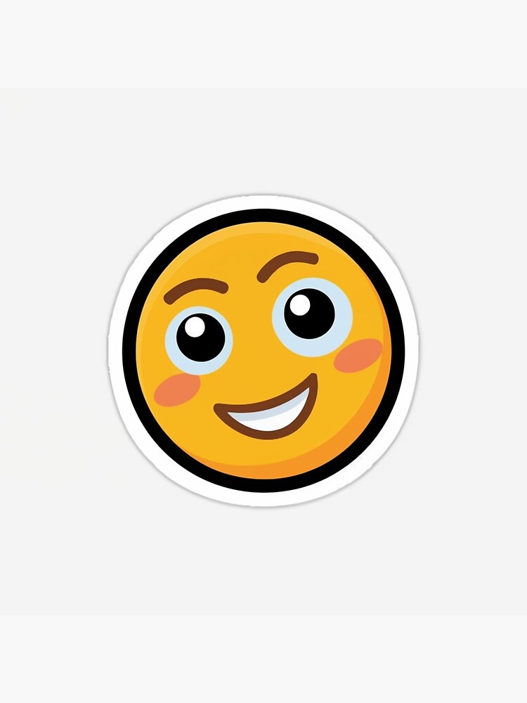 "Cute Smiley Emoji Sticker" Sticker for Sale by lecaboss | Redbubble