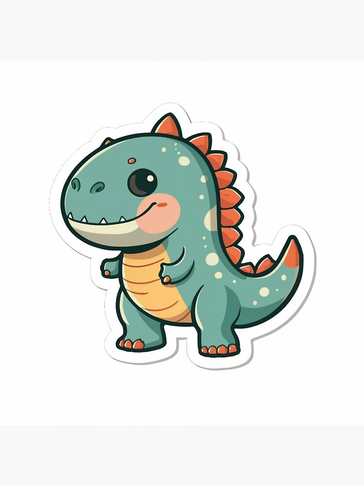 "Cute Dino Sticker" Sticker for Sale by lecaboss | Redbubble