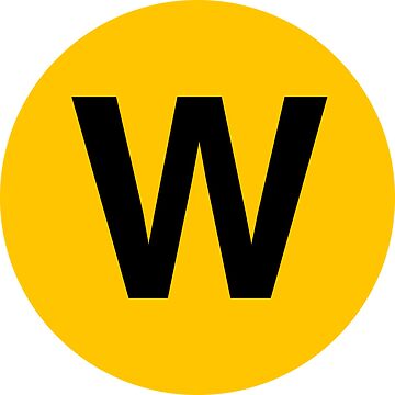 "NYC W Train Subway Logo" Sticker for Sale by Oak-Designs | Redbubble