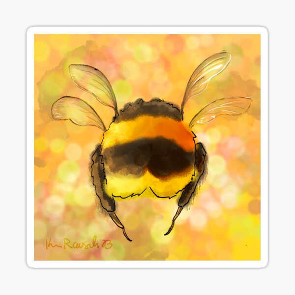 "Bumble Butt" Sticker for Sale by Kimtherausch | Redbubble