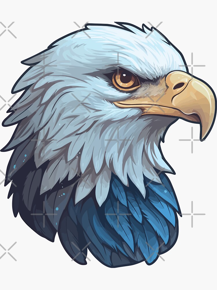 "Majestic American Bald Eagle Head" Sticker for Sale by LionessLove ...