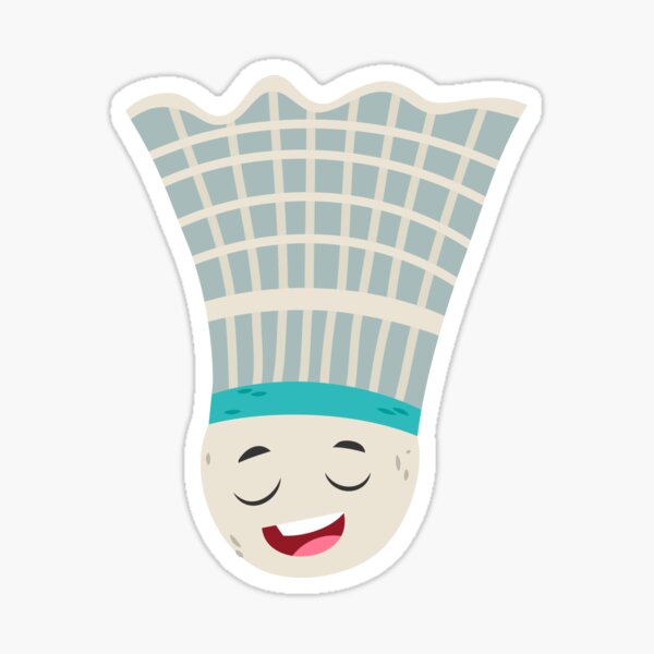 "Shuttlecock With Funny Face" Sticker by mattw887 | Redbubble