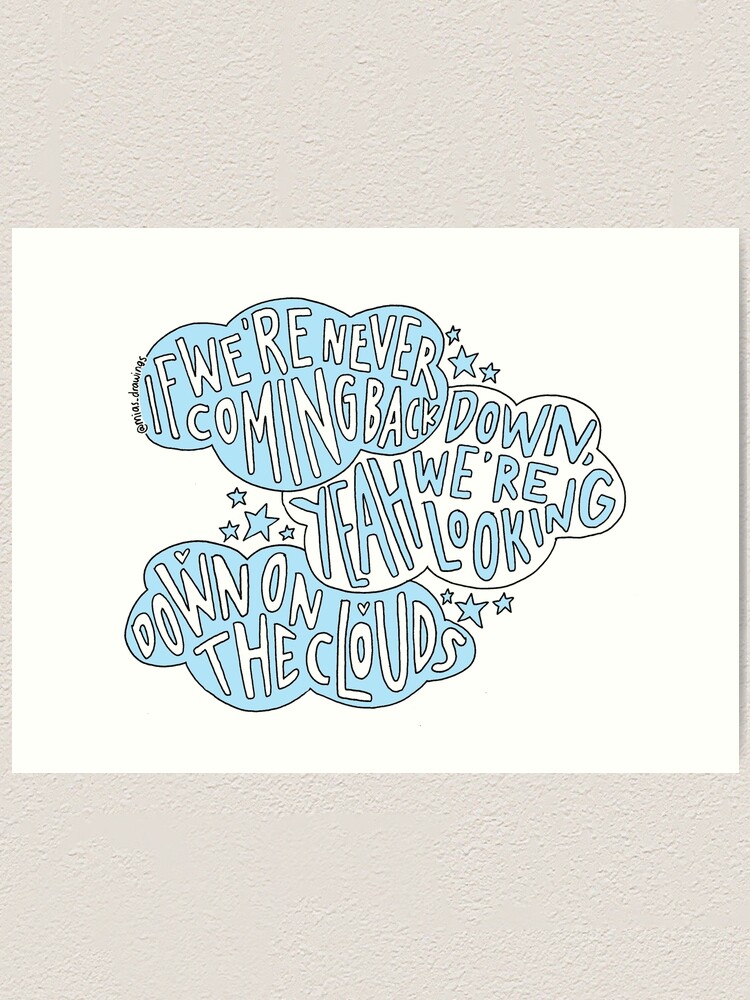 "Clouds- One Direction lyric art" Art Print by miasdrawings | Redbubble