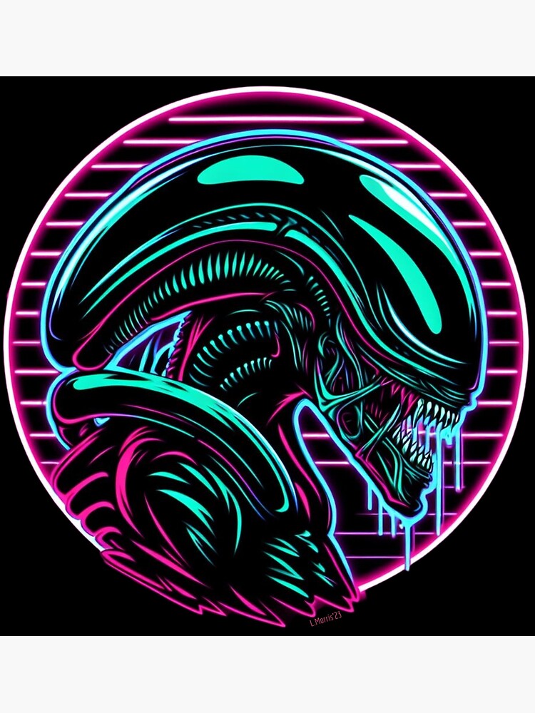 "Neon Xenomorph " Poster for Sale by GhostMachine13 | Redbubble