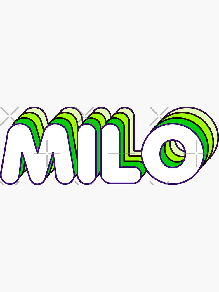 "Green Layers Milo Name Label (Black)" Sticker for Sale by NormadWorld ...