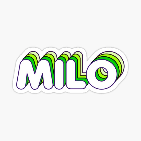 "Green Layers Milo Name Label (Black)" Sticker for Sale by NormadWorld ...