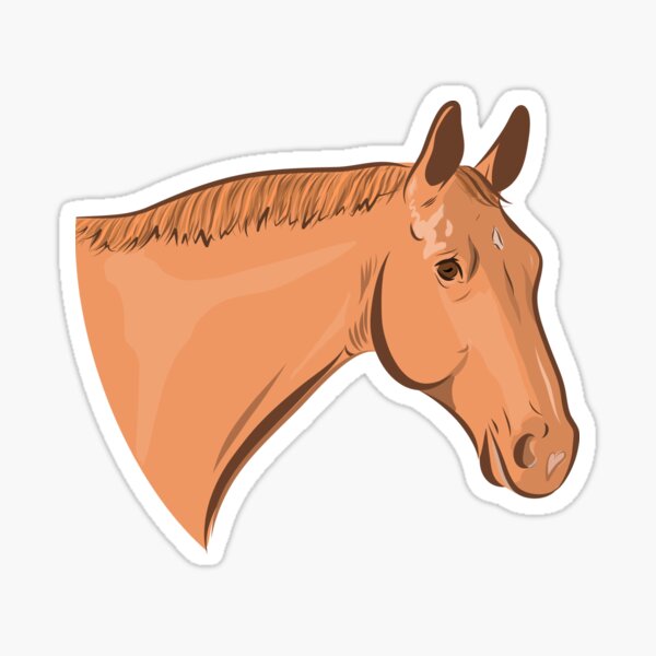 "Chestnut Horse" Sticker by AliScarletAdams | Redbubble