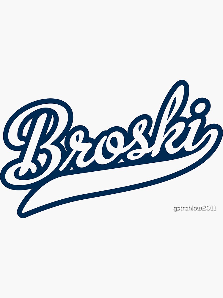 "Broski Script" Sticker for Sale by gstrehlow2011 | Redbubble