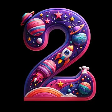 "Number 2" Sticker for Sale by pawipat | Redbubble