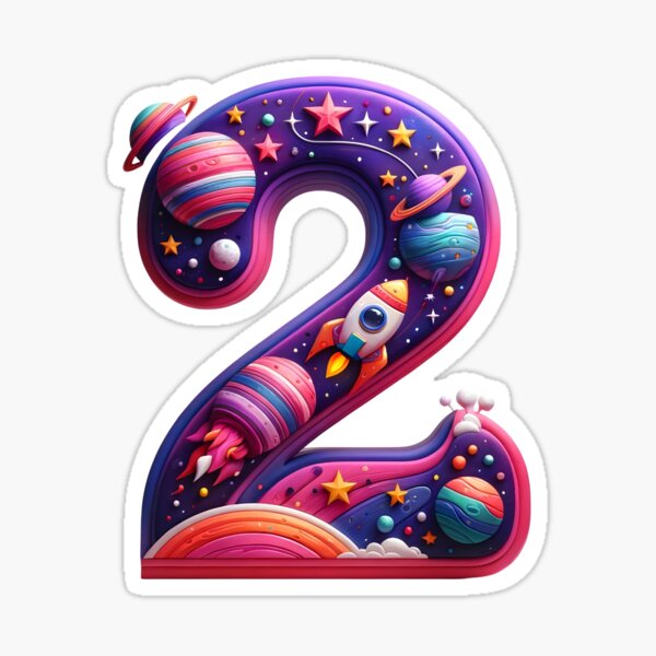 "Number 2" Sticker for Sale by pawipat | Redbubble
