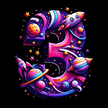 "Number 3" Sticker for Sale by pawipat | Redbubble