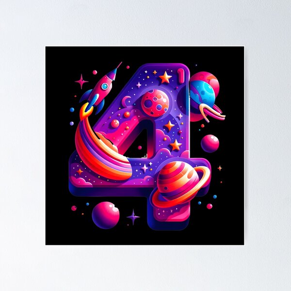 "Number 4" Poster for Sale by pawipat | Redbubble