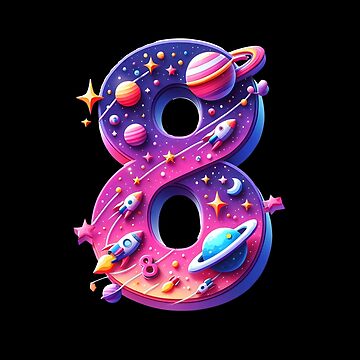 "Number 8" Sticker for Sale by pawipat | Redbubble