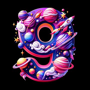 "Number 9" Sticker for Sale by pawipat | Redbubble