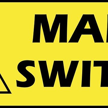 " Electrical Main Switch Danger High Voltage Safety Warning Label ...