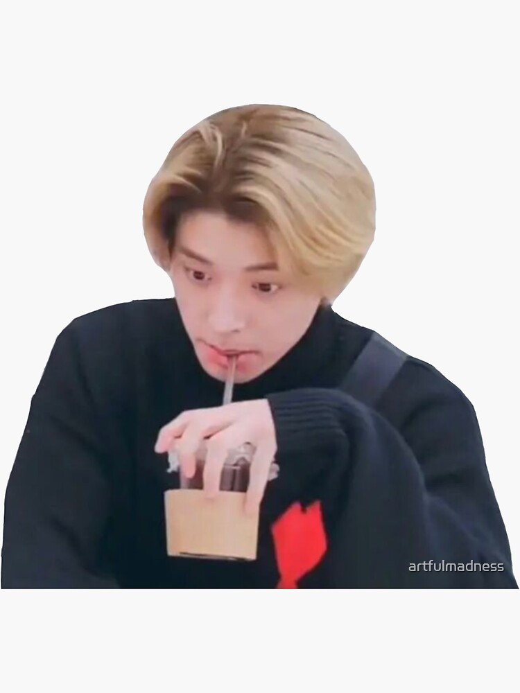 "jake sipping coffee enhypen meme sticker " Sticker for Sale by ...