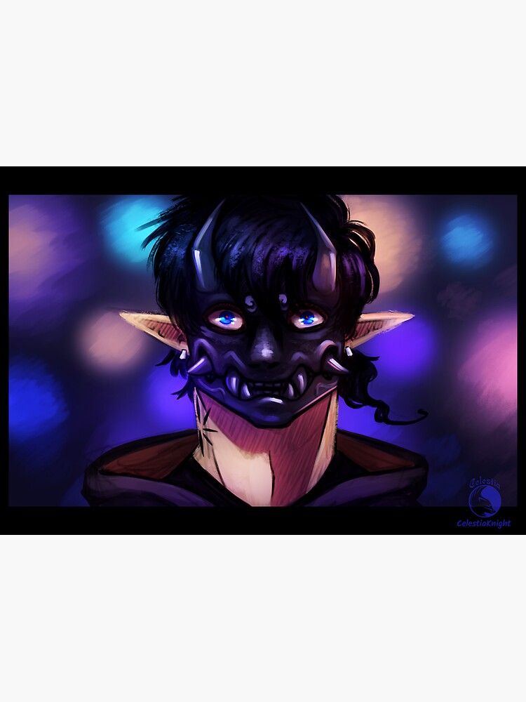 "Blue Exorcist - Oni Mask" Sticker for Sale by CelestiaKnight | Redbubble