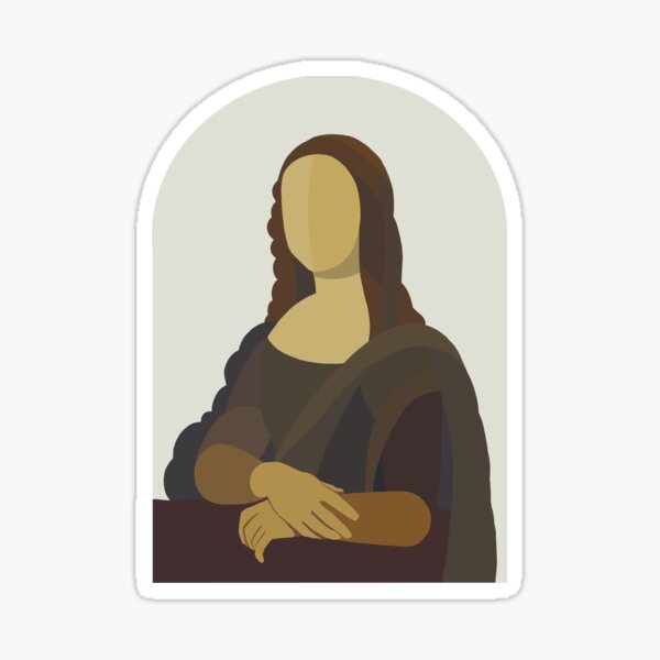 "Minimalist Mona Lisa" Sticker for Sale by Eduard Mihai | Redbubble