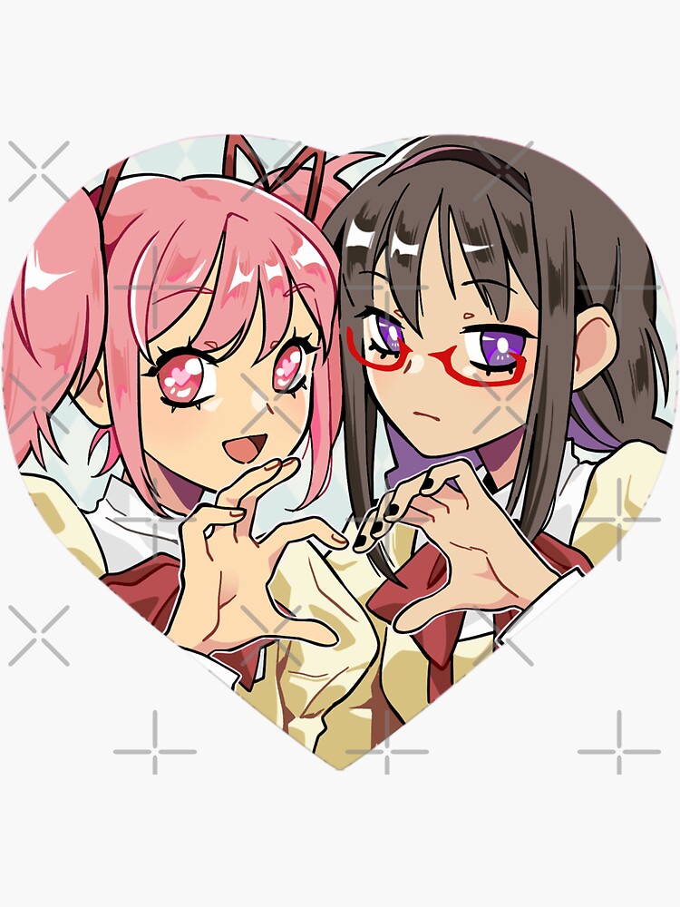 "Madoka & Himura " Sticker for Sale by elllerio | Redbubble