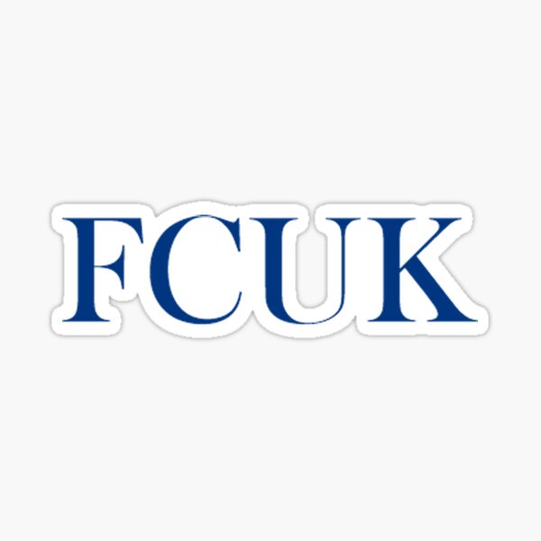 "FCUK" Sticker for Sale by annesblueart | Redbubble