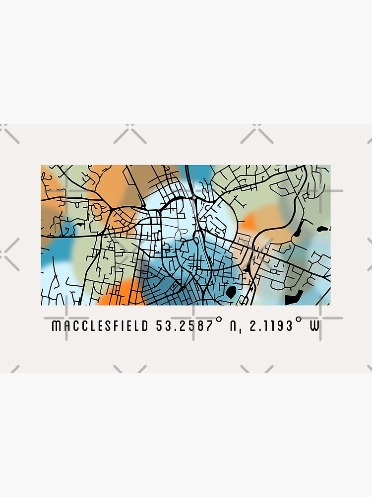 "Map of Macclesfield, Cheshire" Art Print by axelle1410 | Redbubble