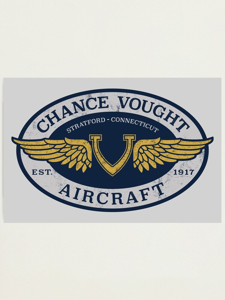 "Chance Vought Aircraft Logo" Photographic Print for Sale by 909Apparel ...