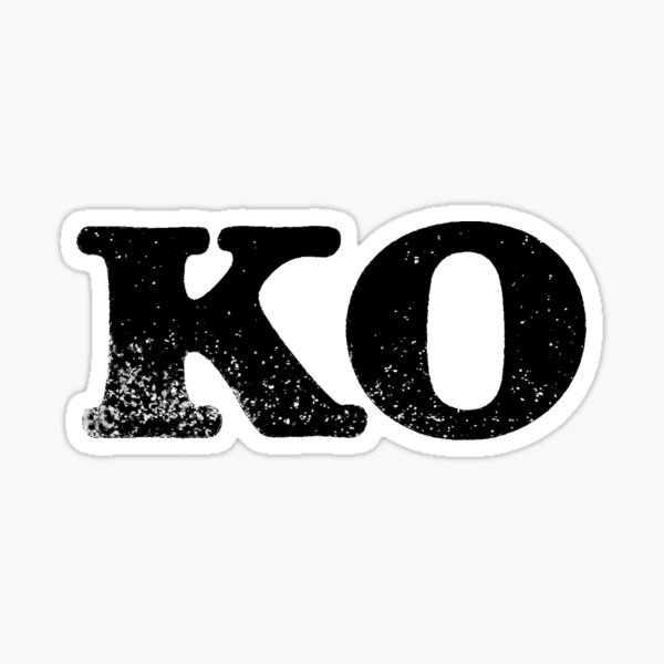 "KO" Sticker by upopot | Redbubble