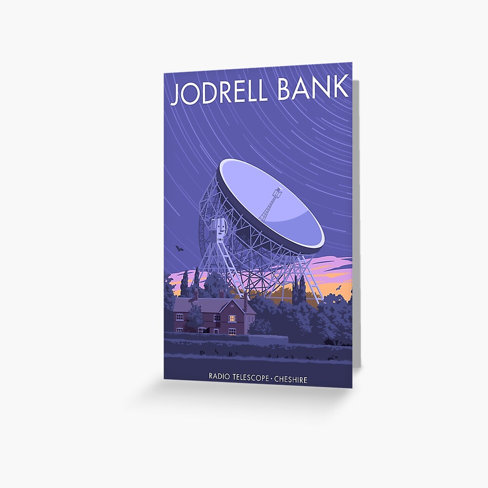 "Jodrell Bank Radio Telescope" Greeting Card for Sale by smillership ...