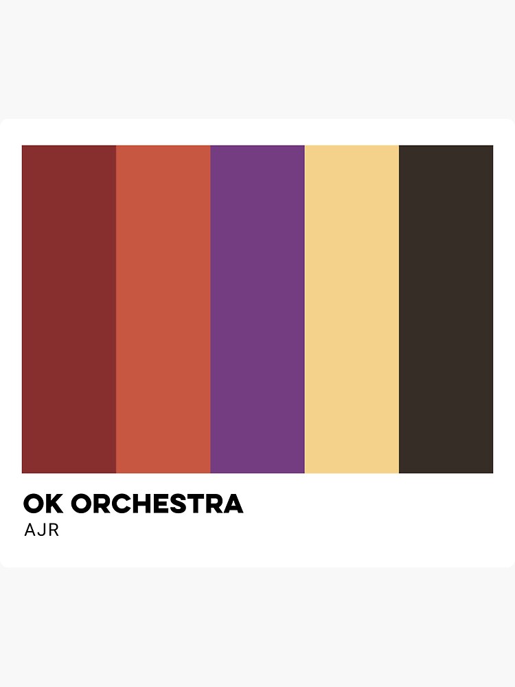 "Ok Orchestra Color Palette Design" Sticker for Sale by Vuriah-Tee ...