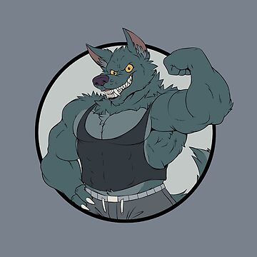"Gym Werewolf Male (no txt)" Sticker for Sale by Teaselbone | Redbubble