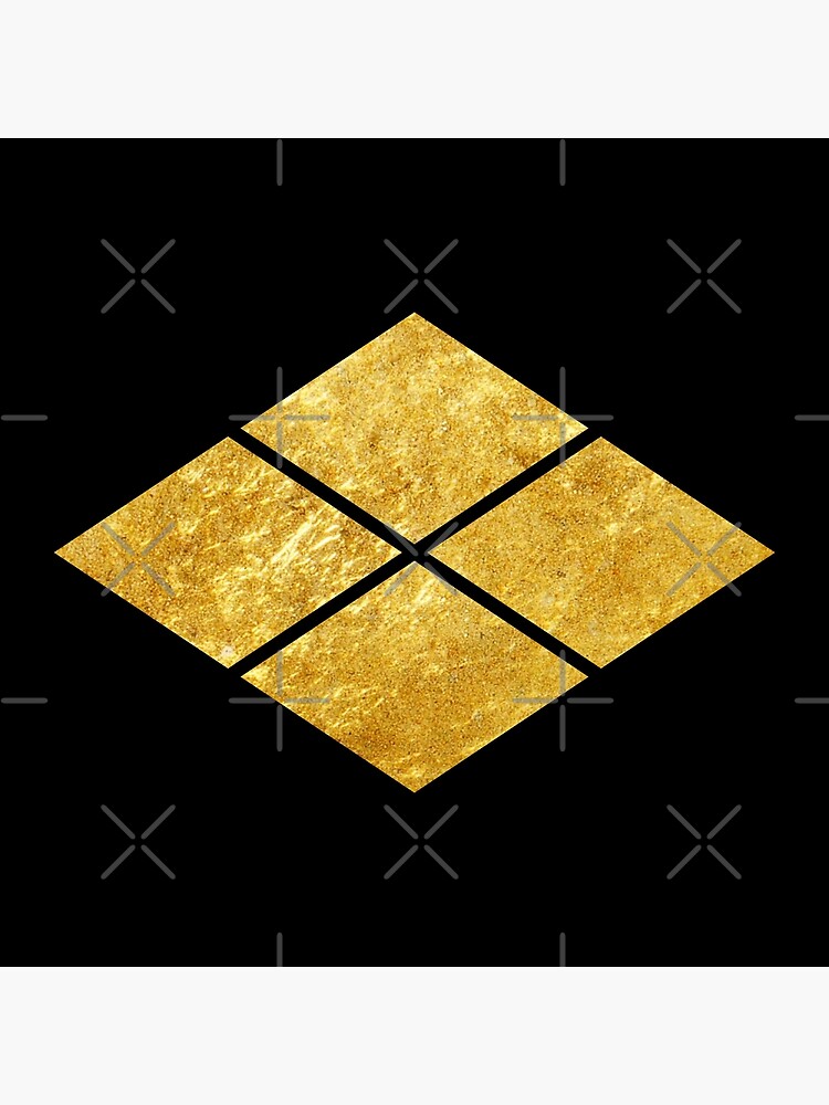 "Takeda kamon Japanese samurai clan in faux gold" Framed Art Print for ...