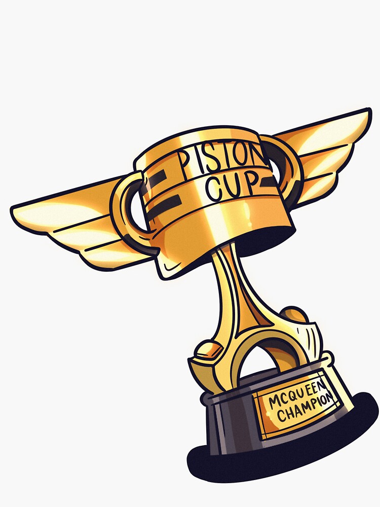 Pegatina con la obra «Copa piston Cars» de Ruben-Maldonado | Redbubble