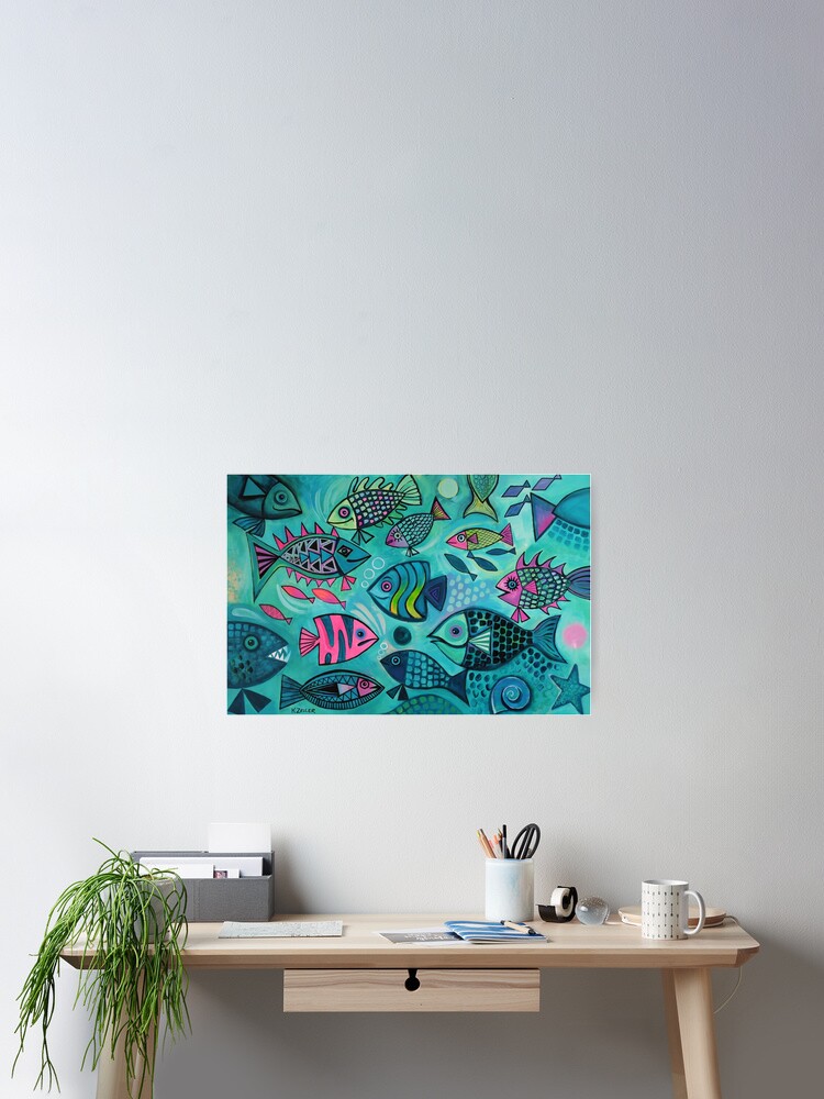 " Funny Fish " Poster for Sale by Karin Zeller | Redbubble