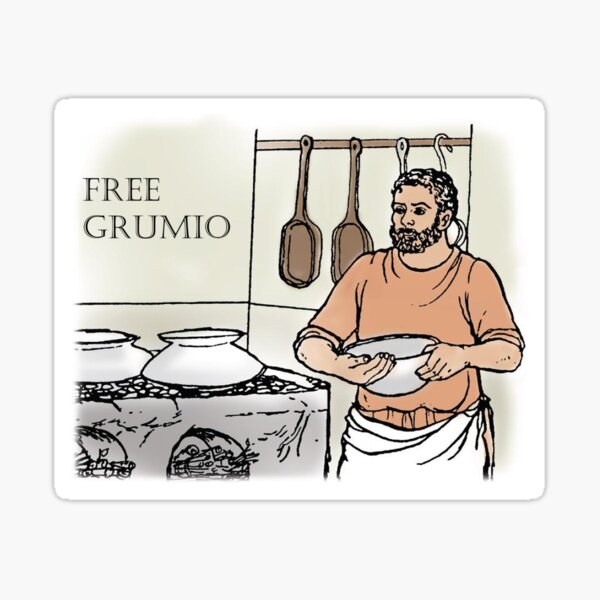 "FREE GRUMIO" Sticker for Sale by Lost-girl7 | Redbubble