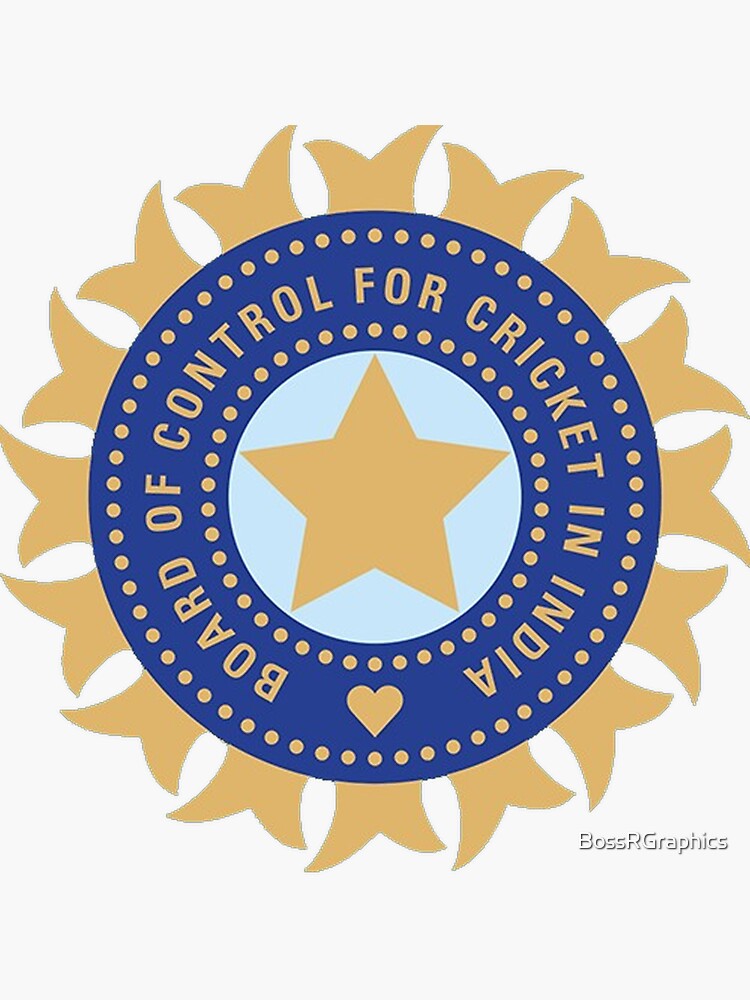 "India cricket logo" Sticker for Sale by BossRGraphics | Redbubble