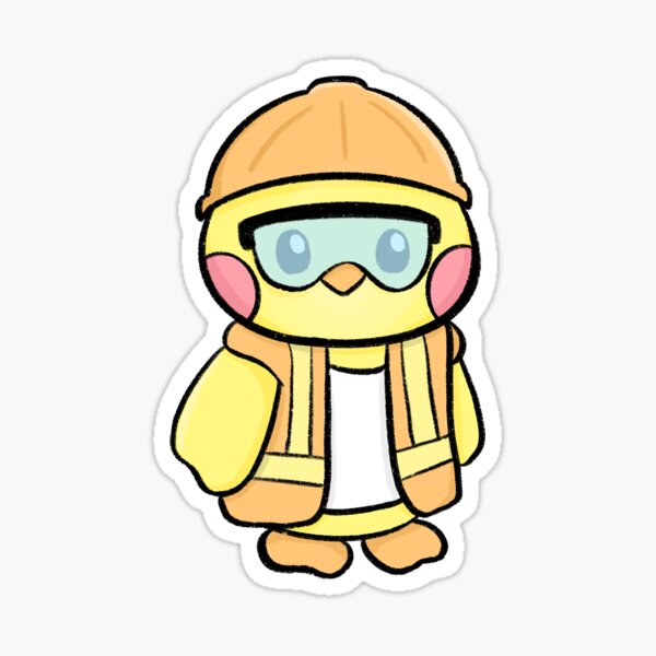 "Duck Dressed as a Construction Worker" Sticker for Sale by xSnuffy ...