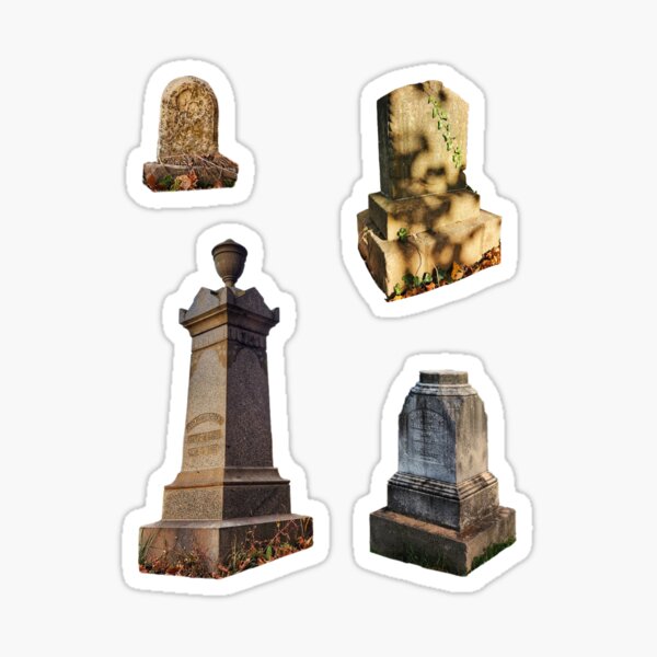 "Antique Victorian Headstone Goth Print & Sticker Pack" Sticker for ...
