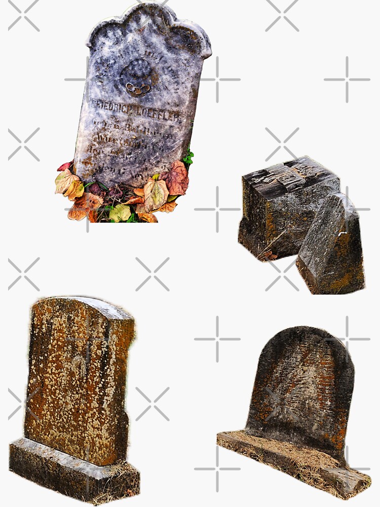 "Antique Headstone Goth Print & Sticker Pack" Sticker for Sale by ...